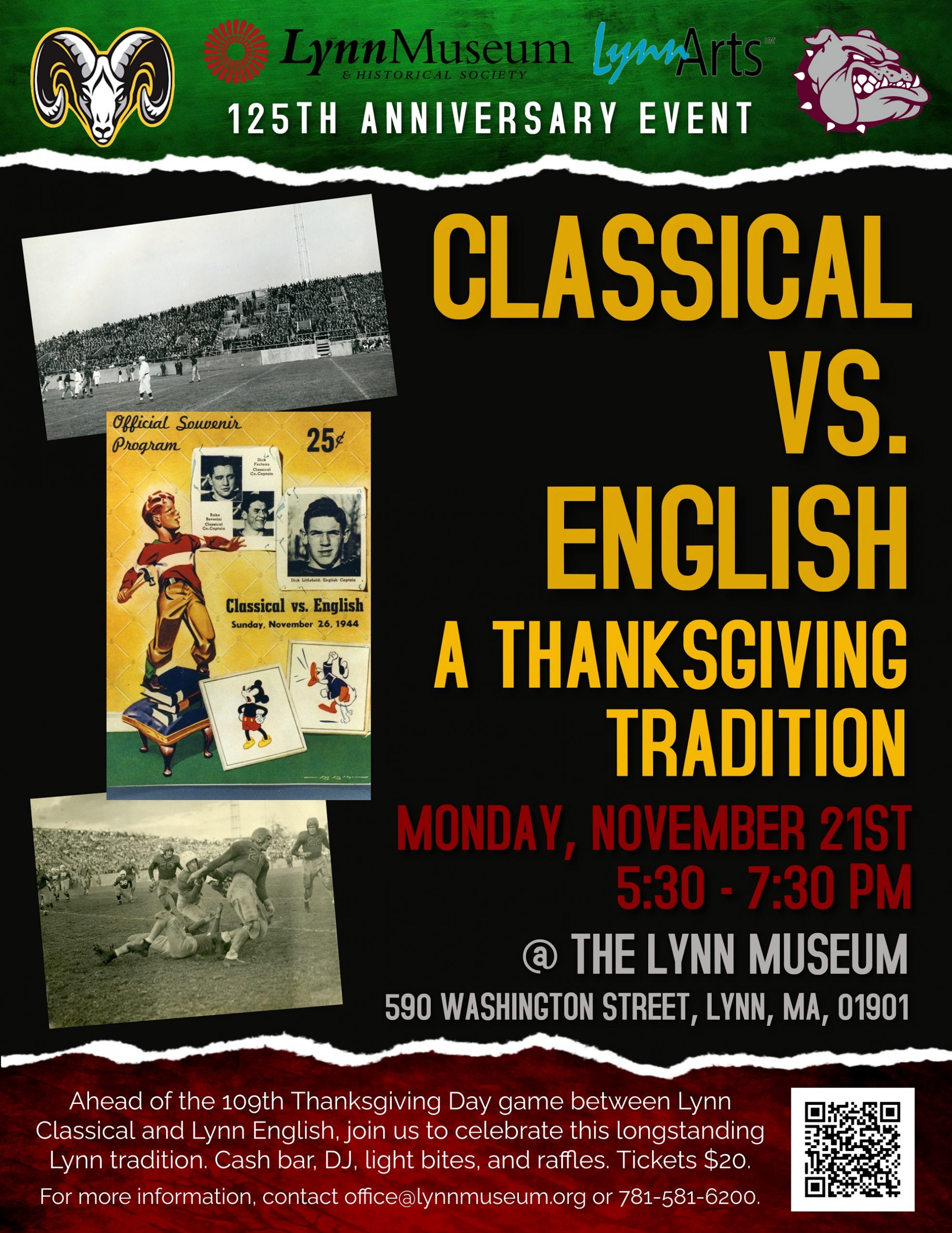 Lynn Classical vs. Lynn English: A Thanksgiving Tradition – Lynn Museum