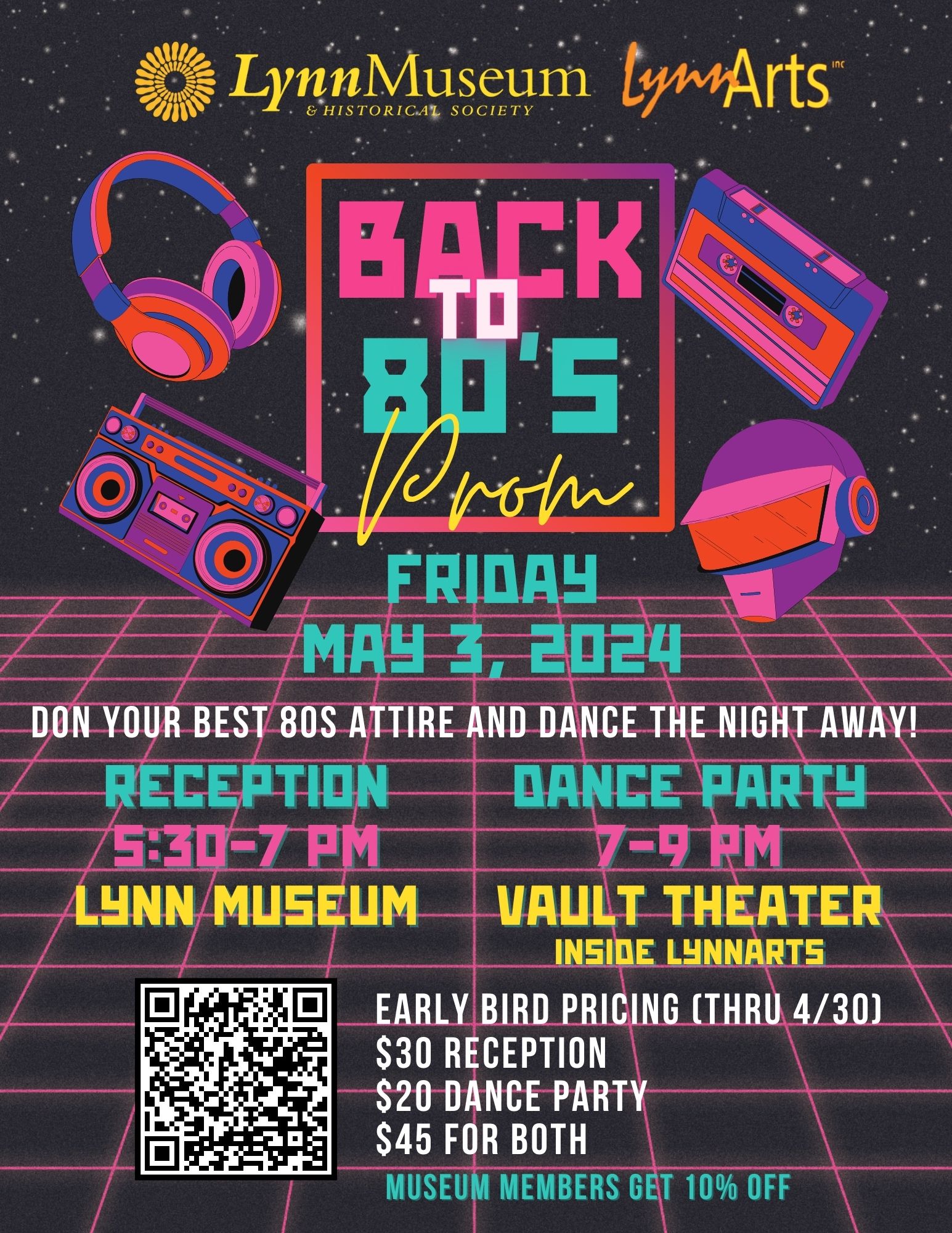 Back to the 80’s Prom Fundraiser & Dance Party – Lynn Museum